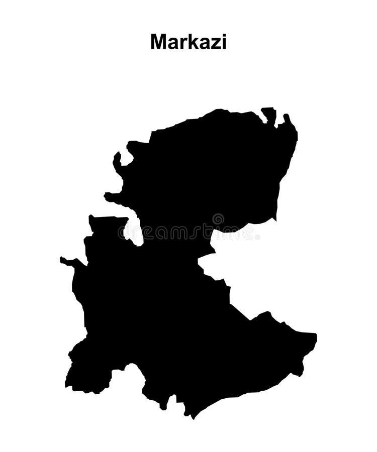 Mapa de esquema de Markazi ilustración del vector. Ilustración de ...