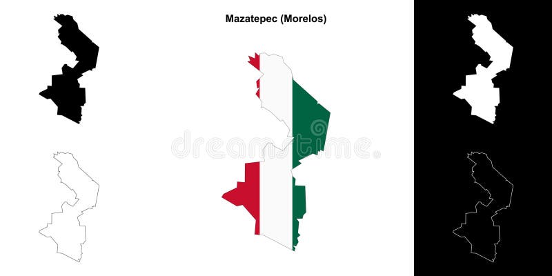 Mapa De Esquema De Mazatepec Ilustración del Vector - Ilustración de ...