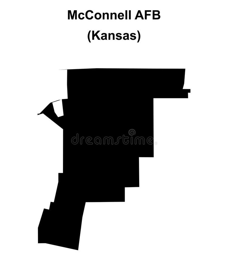 Mapa De Esquema De McConnell AFB Ilustración del Vector - Ilustración ...