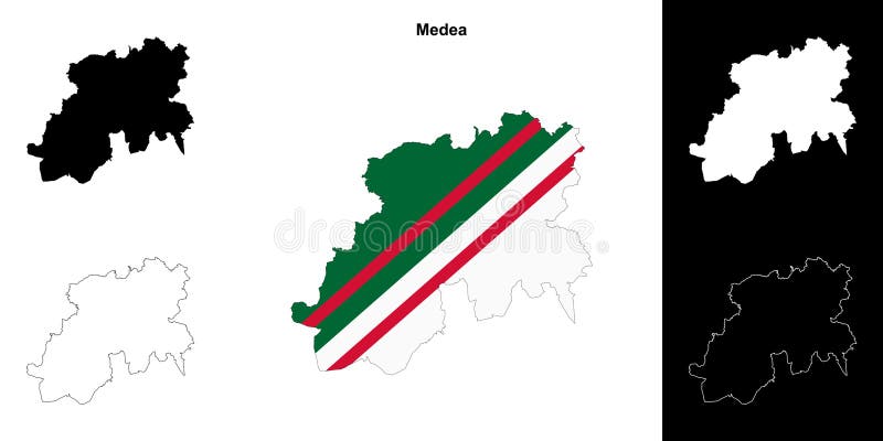 Mapa de esquema de medea ilustración del vector. Ilustración de ...