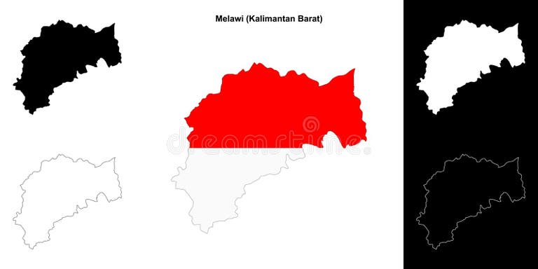 Mapa de esquema de melawi ilustración del vector. Ilustración de forma ...