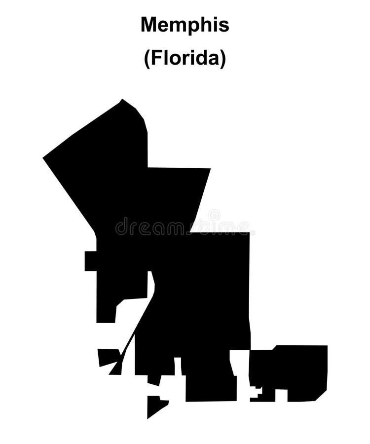 Mapa de esquema de memphis ilustración del vector. Ilustración de ...