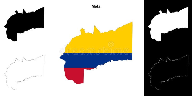 Mapa de esquema meta ilustración del vector. Ilustración de aislado ...