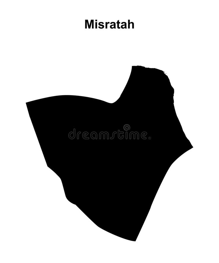 Mapa De Esquema De Misratah Ilustración del Vector - Ilustración de ...