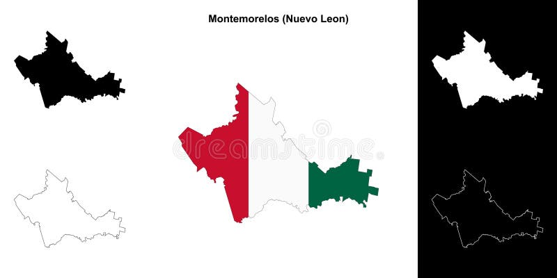 Mapa De Esquema De Montemorelos Ilustración del Vector - Ilustración de ...