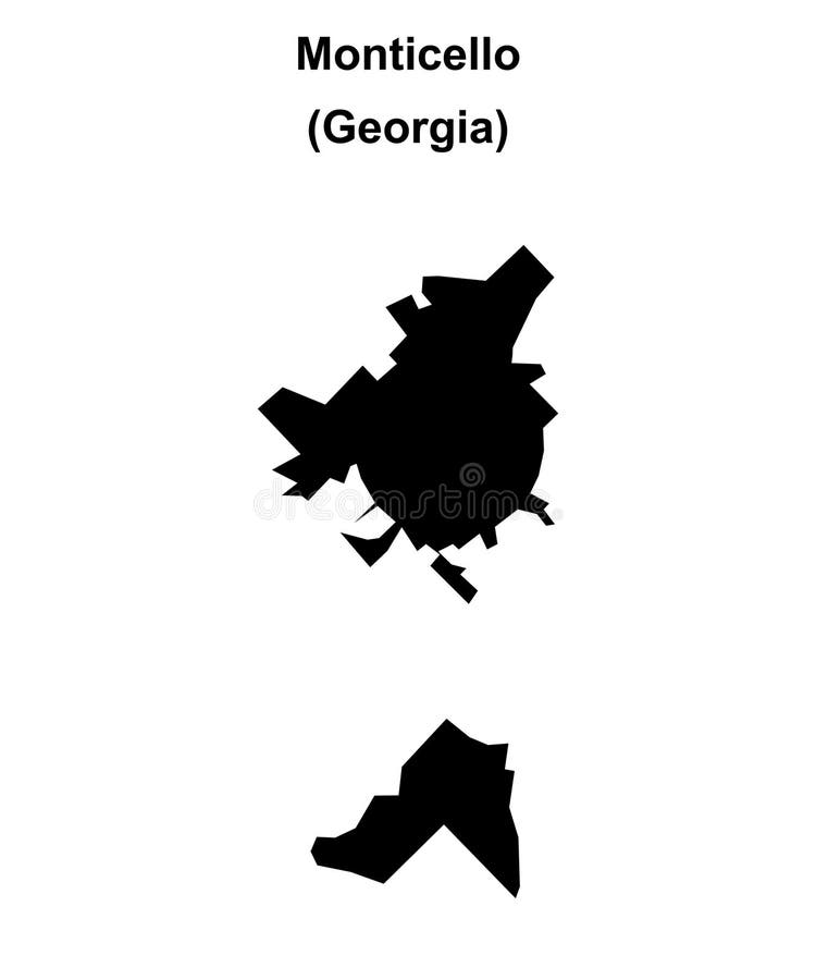 Mapa De Esquema De Monticello Ilustración del Vector - Ilustración de ...