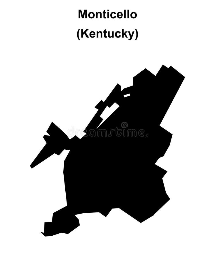 Mapa De Esquema De Monticello Ilustración del Vector - Ilustración de ...
