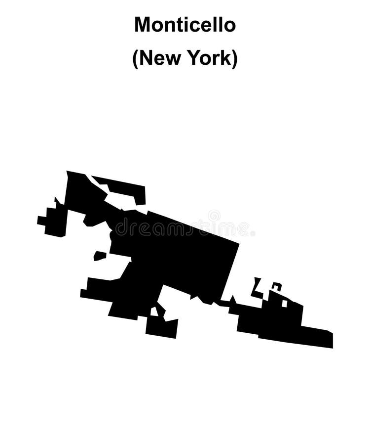 Mapa De Esquema De Monticello Ilustración del Vector - Ilustración de ...