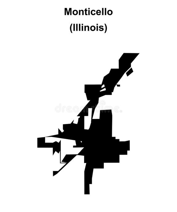 Mapa De Esquema De Monticello Ilustración del Vector - Ilustración de ...