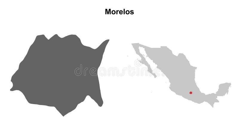 Mapa de esquema de Morelos ilustración del vector. Ilustración de ...
