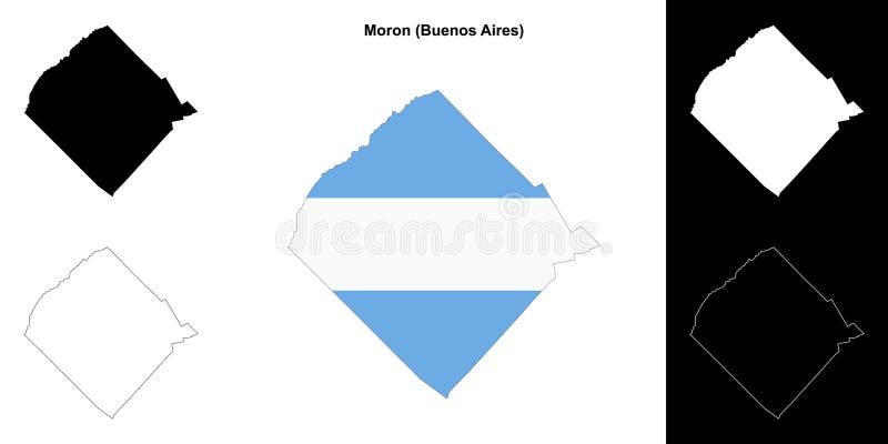 Mapa de esquema de moron ilustración del vector. Ilustración de silueta ...