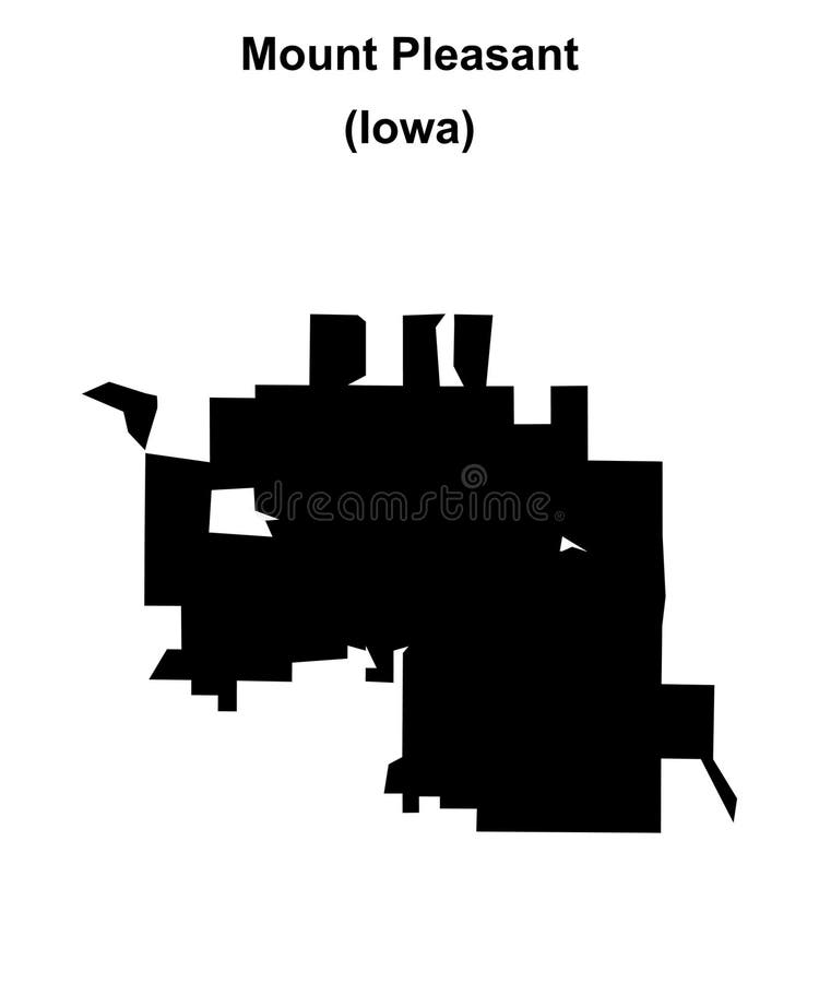 Mapa De Esquema De Mount Pleasant Ilustración del Vector - Ilustración ...