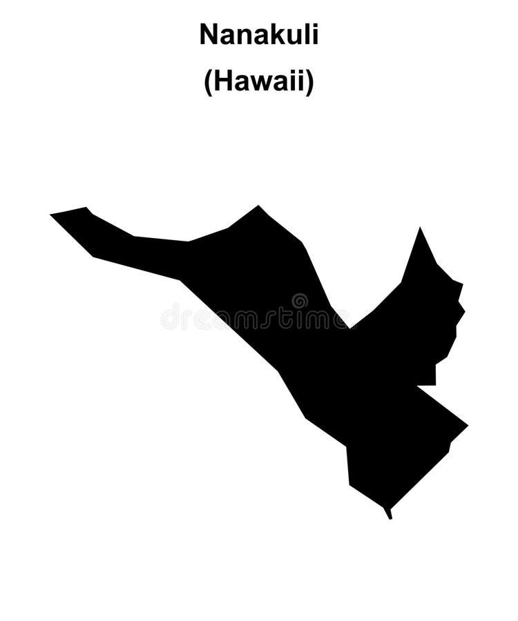 Mapa De Esquema De Nanakuli Ilustración del Vector - Ilustración de frontera, silueta: 357272501