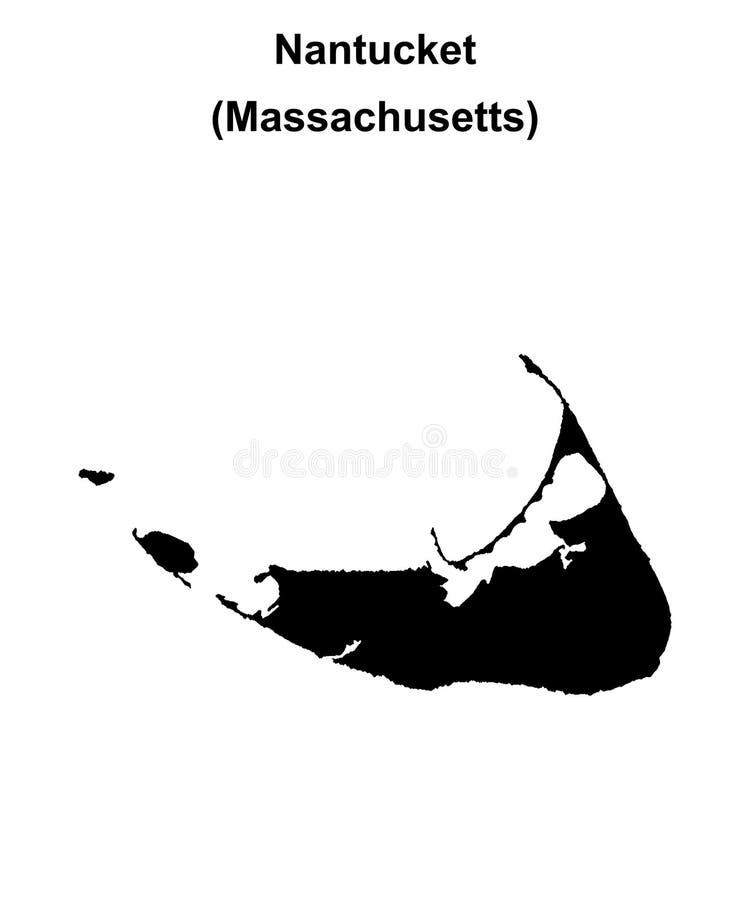 Mapa De Esquema De Nantucket Ilustración del Vector - Ilustración de ...