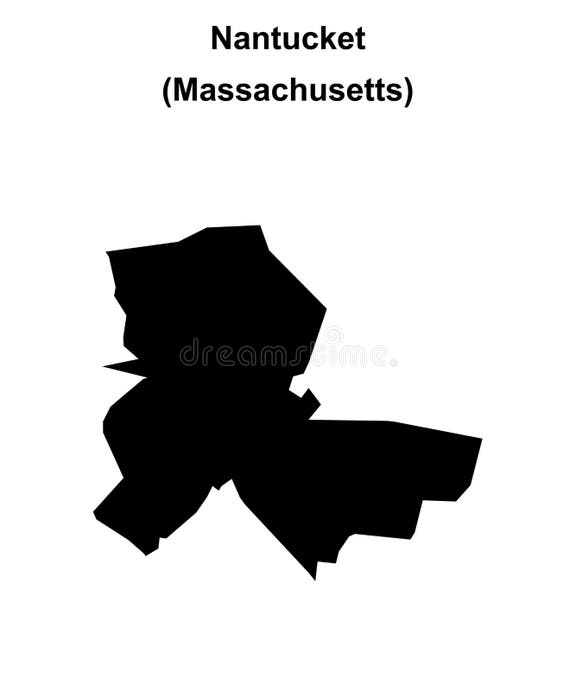 Mapa De Esquema De Nantucket Ilustración del Vector - Ilustración de ...