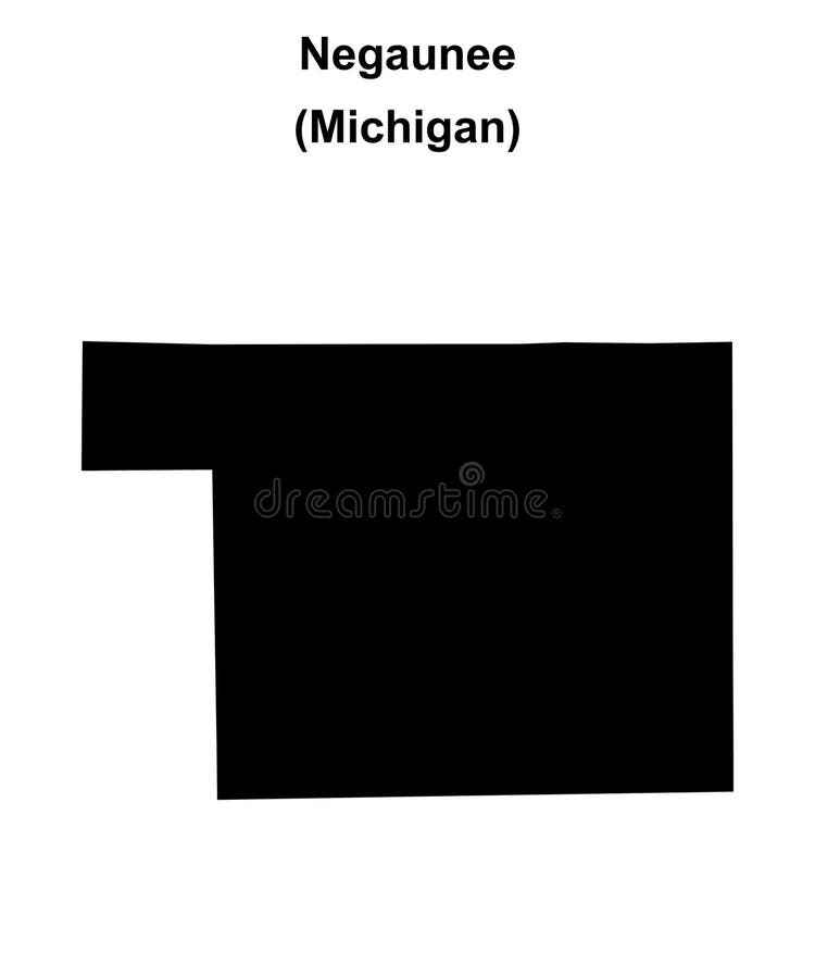 Mapa De Esquema De Negaunee Ilustración del Vector - Ilustración de ...