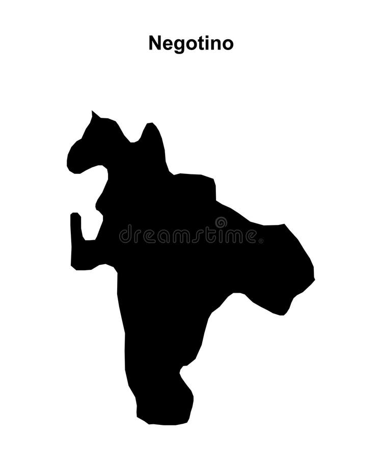 Mapa De Esquema De Negotino Ilustración del Vector - Ilustración de ...