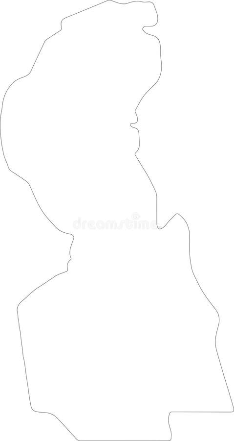 Mapa De Esquema De Nilo Blanco De Sudán Ilustración del Vector ...