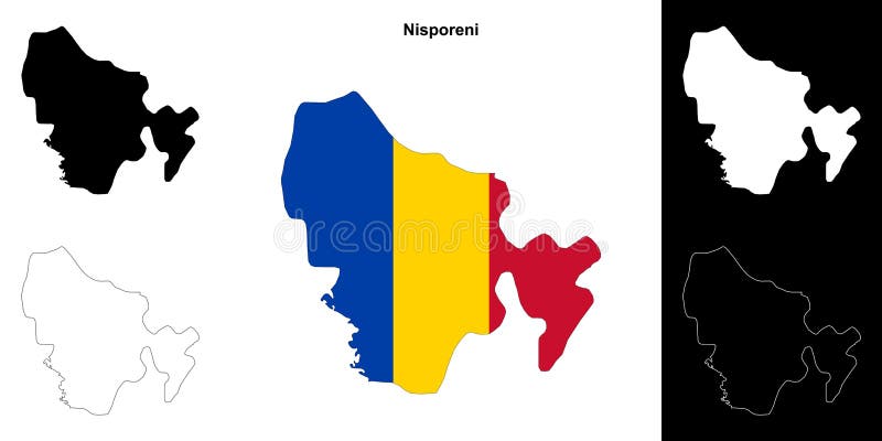 Mapa De Esquema De Nisporeni Ilustración del Vector - Ilustración de ...