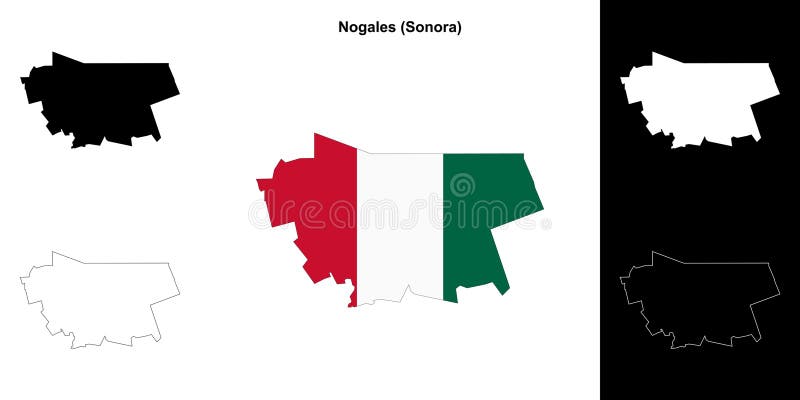 Mapa de esquema de Nogales ilustración del vector. Ilustración de ...