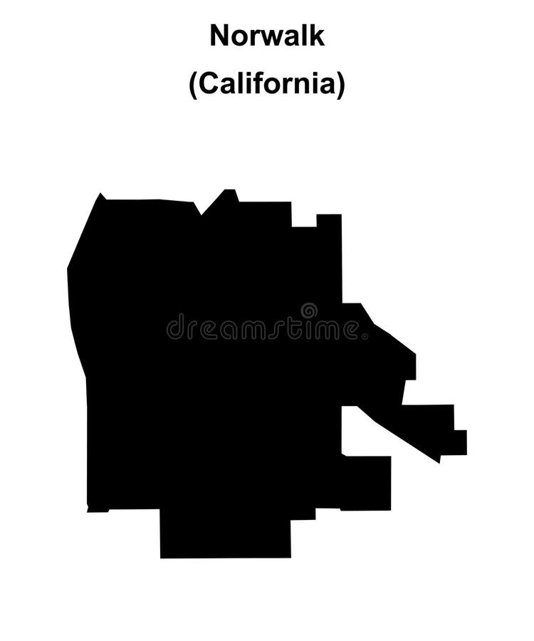 Mapa de esquema de norwalk ilustración del vector. Ilustración de ...