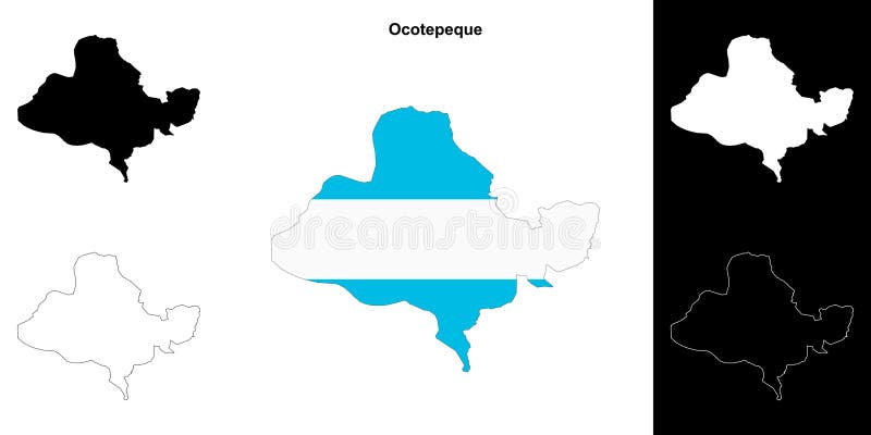 Mapa De Esquema De Ocotepeque Ilustración del Vector - Ilustración de ...