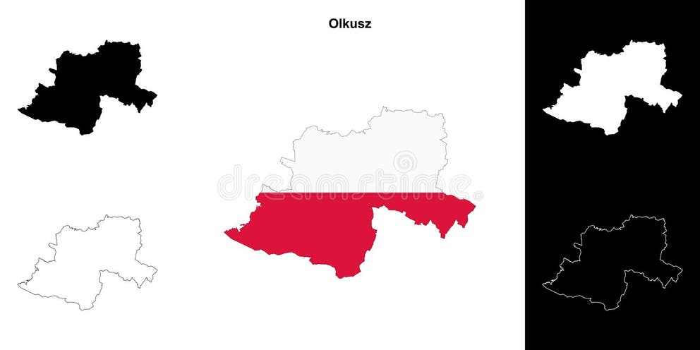 Mapa de esquema de olkusz ilustración del vector. Ilustración de ...
