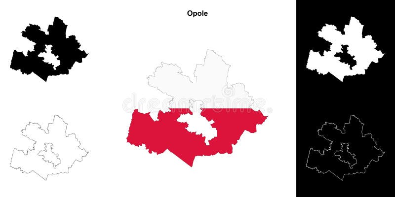 Mapa de esquema de opole ilustración del vector. Ilustración de modelo ...