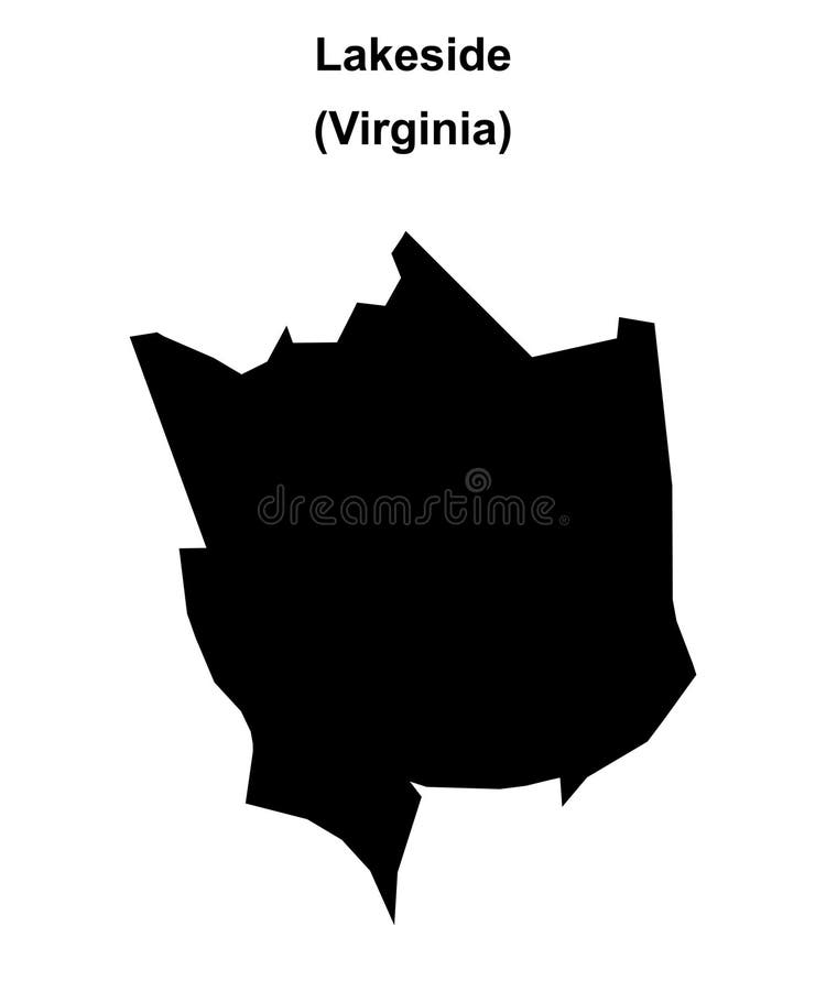 Mapa De Esquema a Orillas Del Lago Ilustración del Vector - Ilustración ...