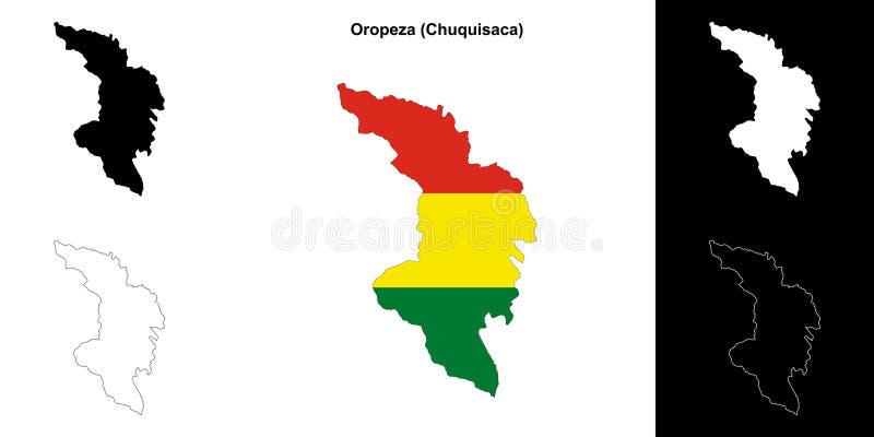 Mapa de esquema de Oropeza ilustración del vector. Ilustración de ...