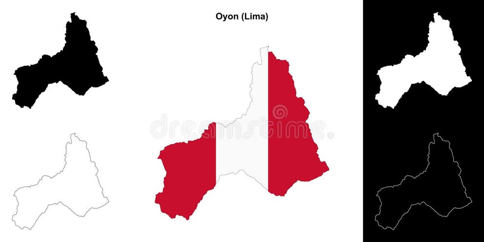 Mapa de esquema de Oyon ilustración del vector. Ilustración de ...