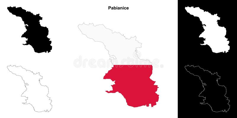Mapa De Esquema De Pabianice Ilustración del Vector - Ilustración de ...