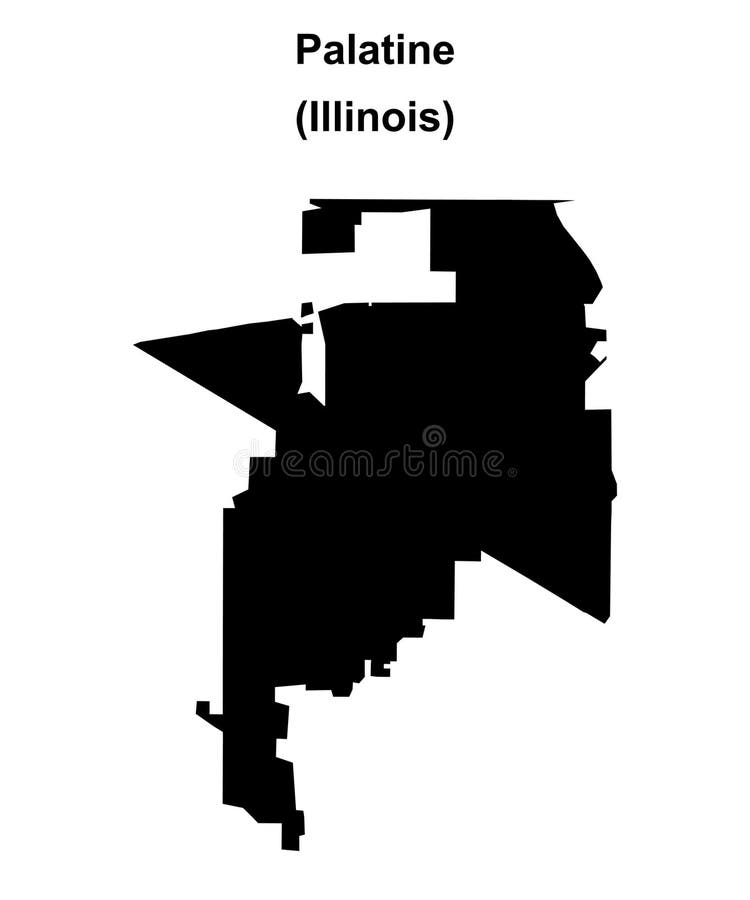 Mapa De Esquema De Palatina Ilustración del Vector - Ilustración de ...
