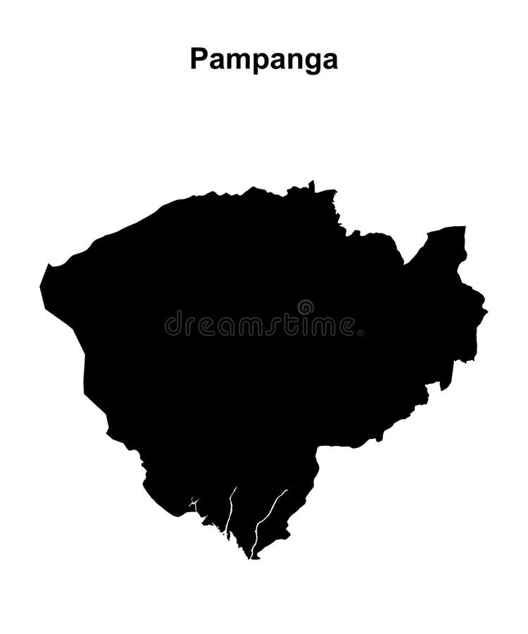 Mapa De Esquema De Pampanga Ilustración del Vector - Ilustración de ...