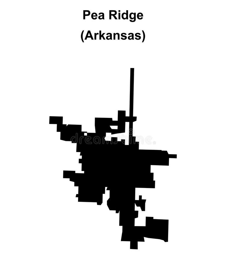 Mapa De Esquema De Pea Ridge Ilustración del Vector - Ilustración de ...