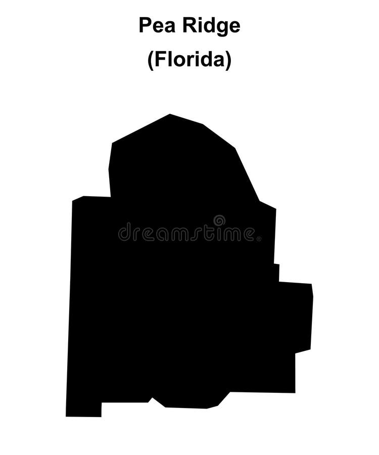 Mapa De Esquema De Pea Ridge Stock de ilustración - Ilustración de ...