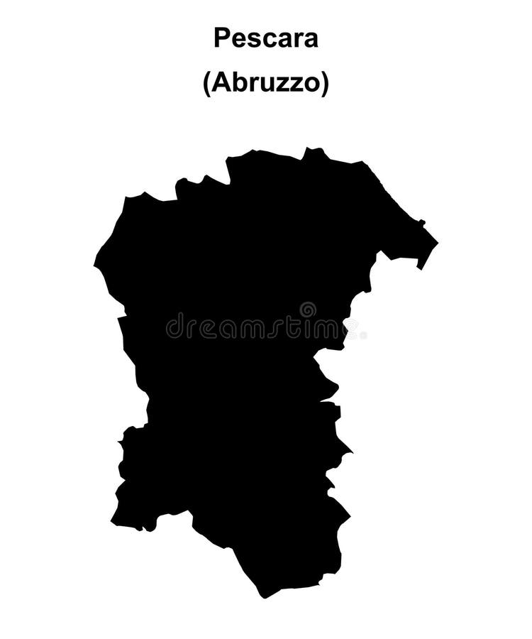Mapa de esquema de Pescara ilustración del vector. Ilustración de ...