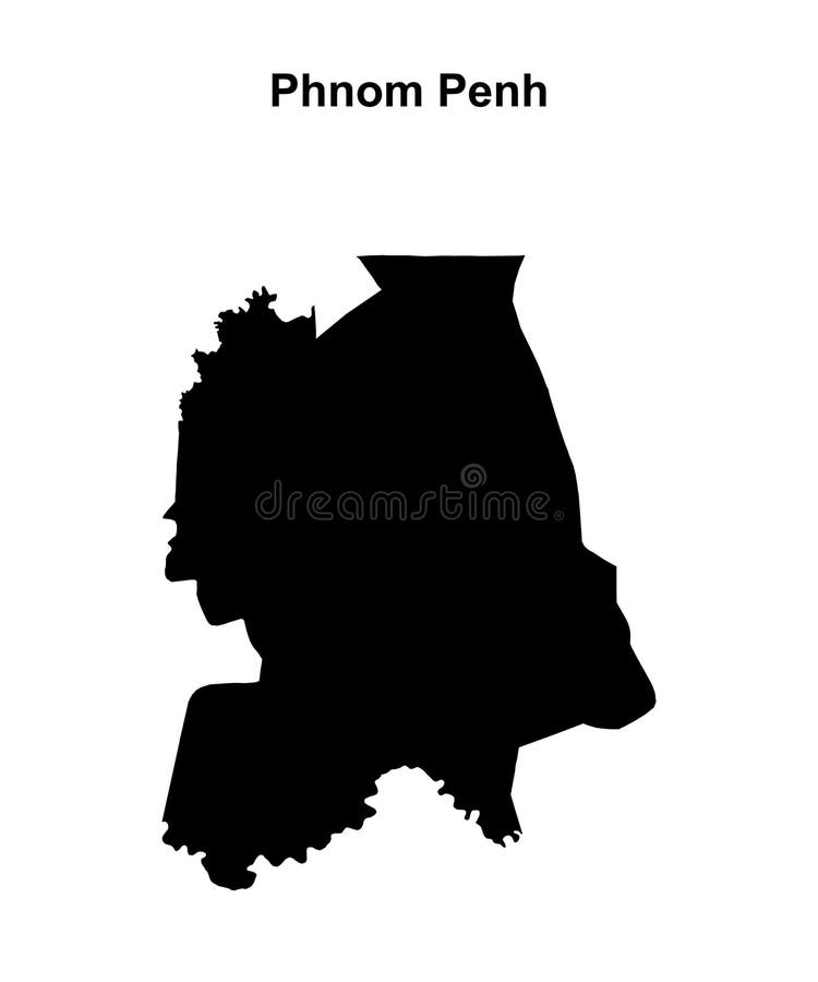 Mapa De Esquema De Phnom Penh Ilustración del Vector - Ilustración de ...