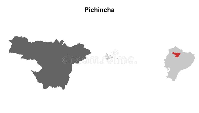 Mapa De Esquema De Pichincha Ilustración del Vector - Ilustración de ...