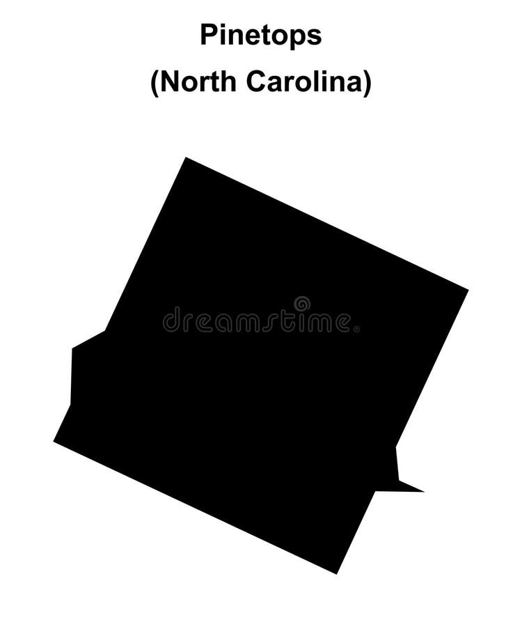 Mapa De Esquema De Pinetops Ilustración del Vector - Ilustración de ...