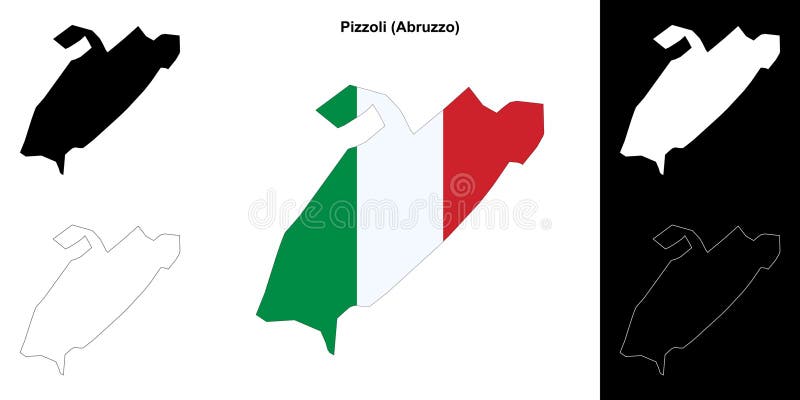 Mapa de esquema de Pizzoli ilustración del vector. Ilustración de ...