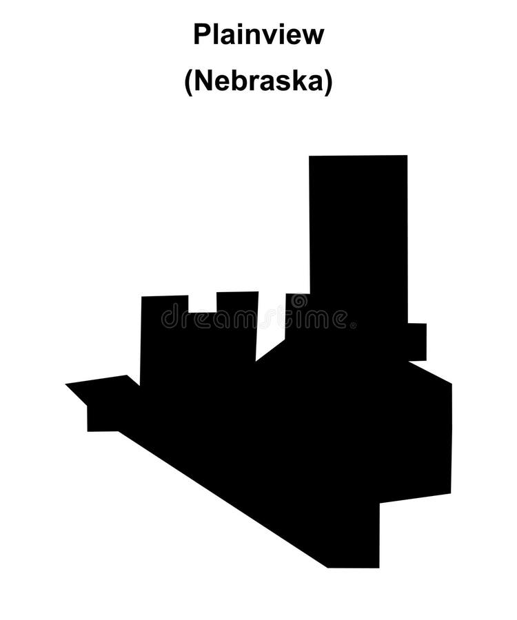 Mapa De Esquema De Plainview Ilustración del Vector - Ilustración de ...