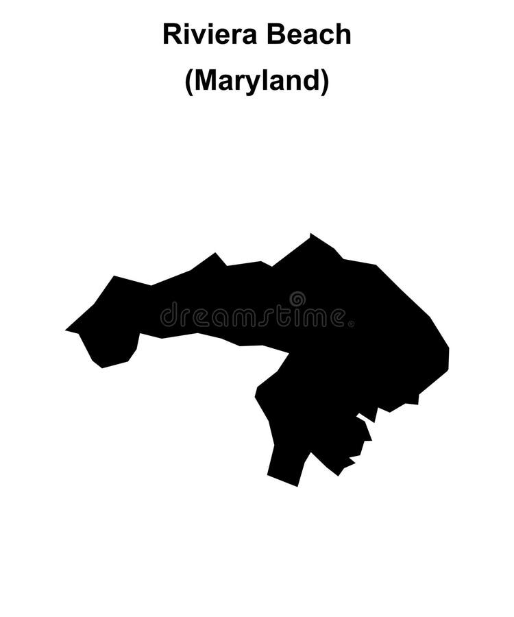 Mapa De Esquema De Playa De Riviera Ilustración del Vector ...