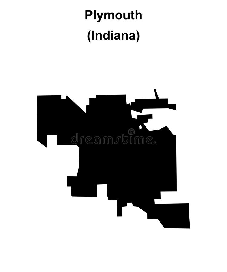 Mapa De Esquema De Plymouth Ilustración del Vector - Ilustración de ...