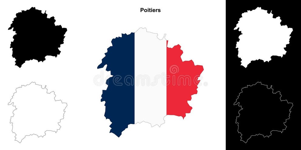 Mapa De Esquema De Poitiers Ilustración del Vector - Ilustración de ...