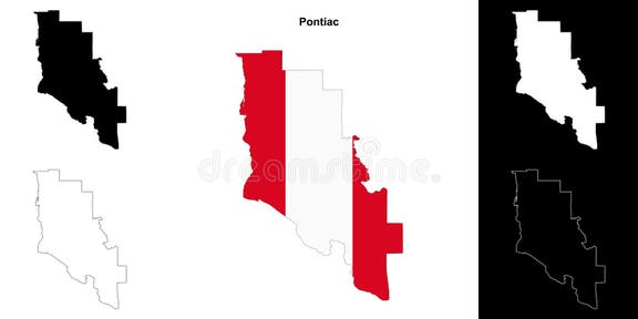 Mapa de esquema Pontiac ilustración del vector. Ilustración de regional ...