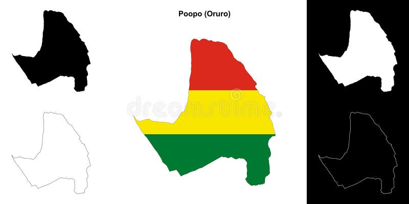 Mapa de esquema de poopo stock de ilustración. Ilustración de ...