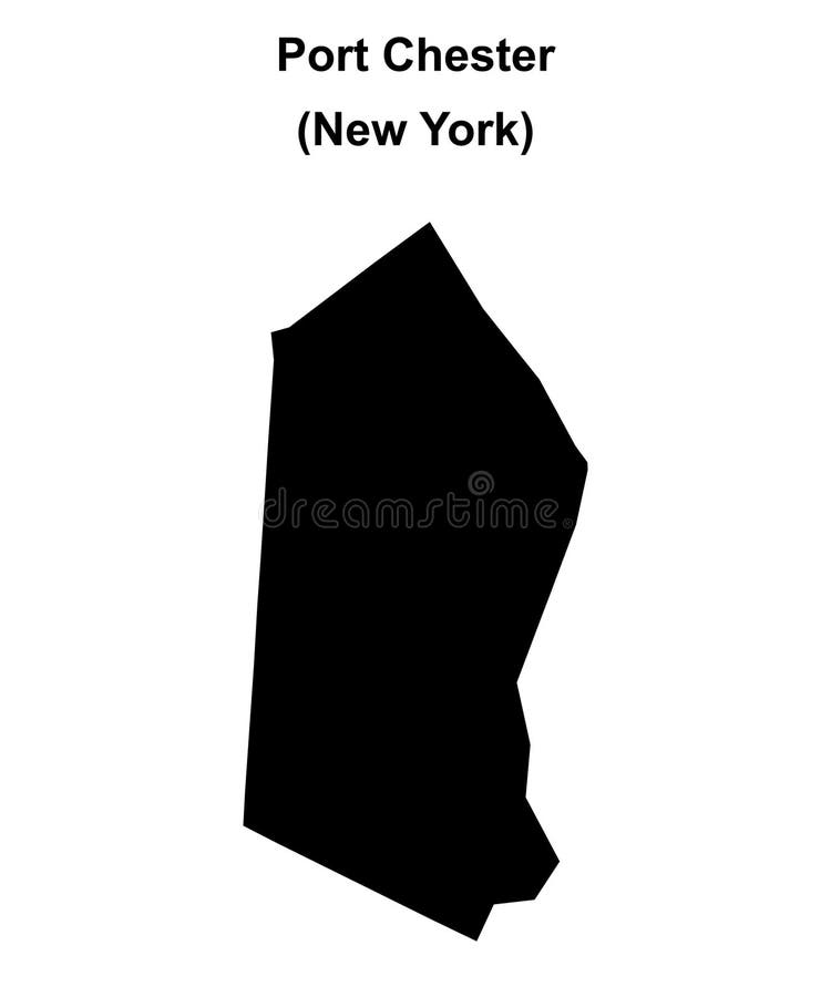 Mapa De Esquema De Port Chester Ilustración del Vector - Ilustración de ...