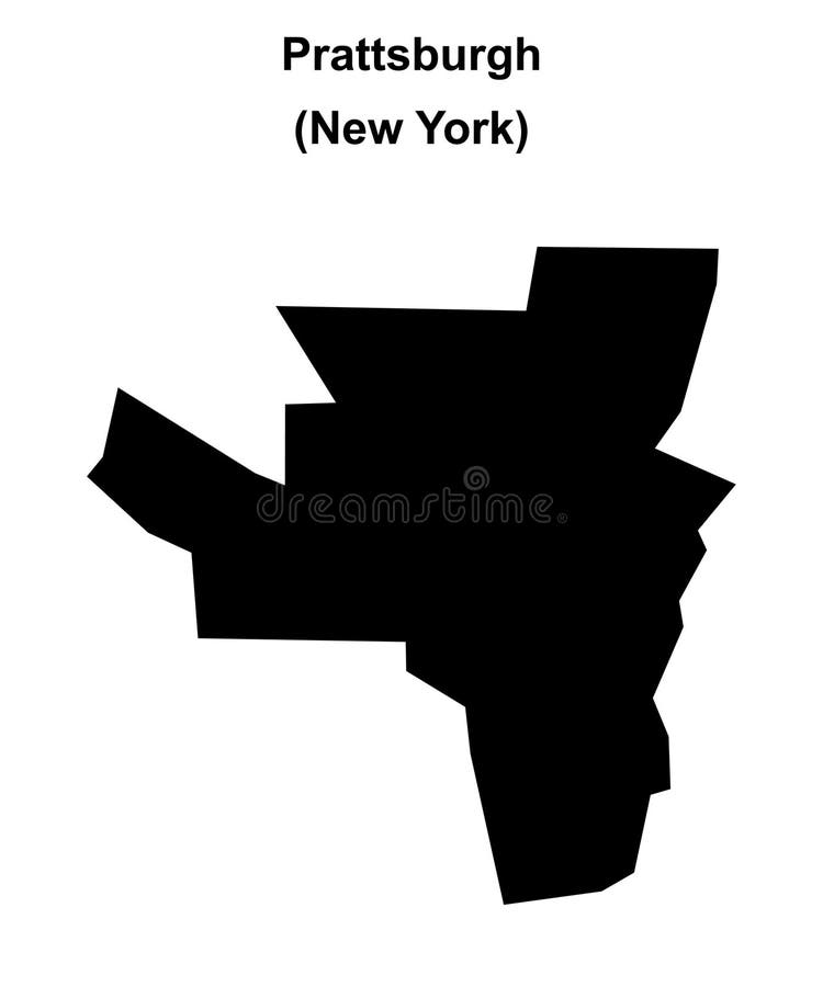 Mapa De Esquema De Prattsburgh Ilustración del Vector - Ilustración de ...