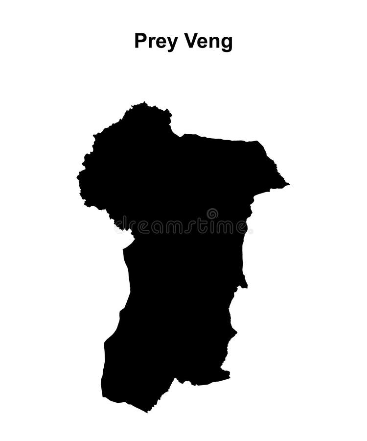 Mapa De Esquema De Prey Veng Ilustración del Vector - Ilustración de ...